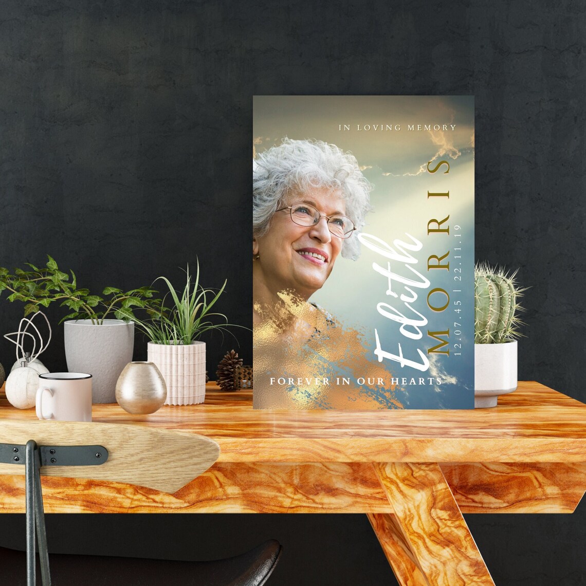 Funeral Table Sign | Editable Memorial Table Sign | Editable Funeral ...