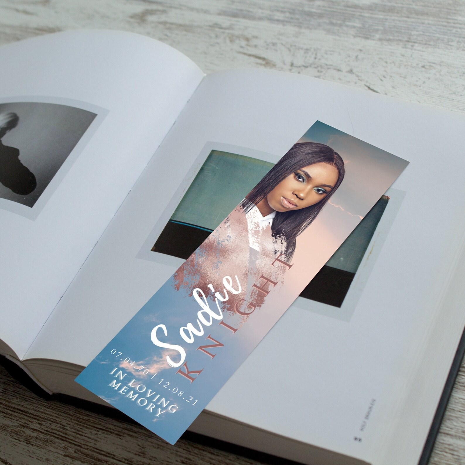 Funeral Bookmark Memorial Bookmark Editable Funeral Bookmark Bookmark ...