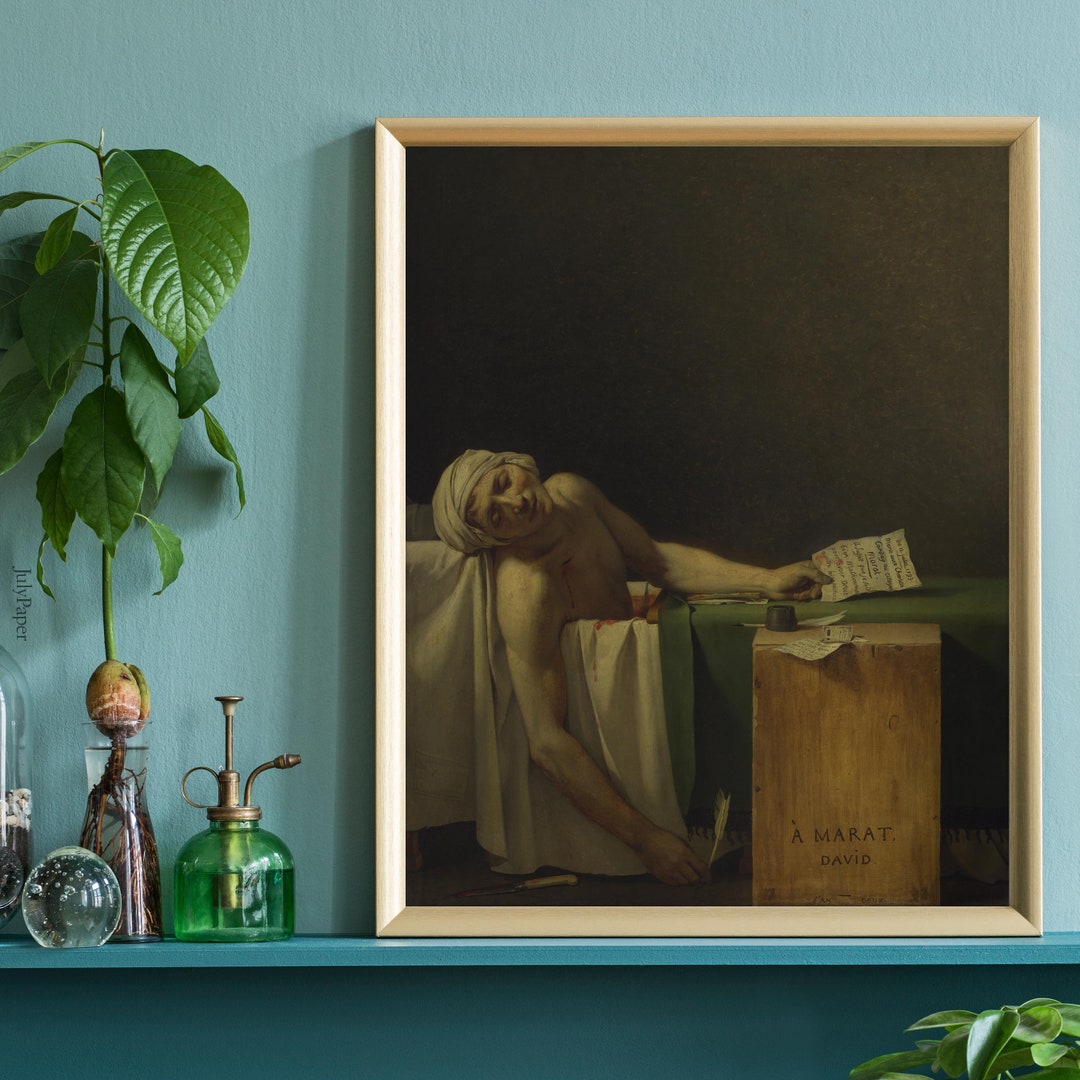 The Death of Marat by Jacques-louis David, Vintage Home Decor, Fine Art ...