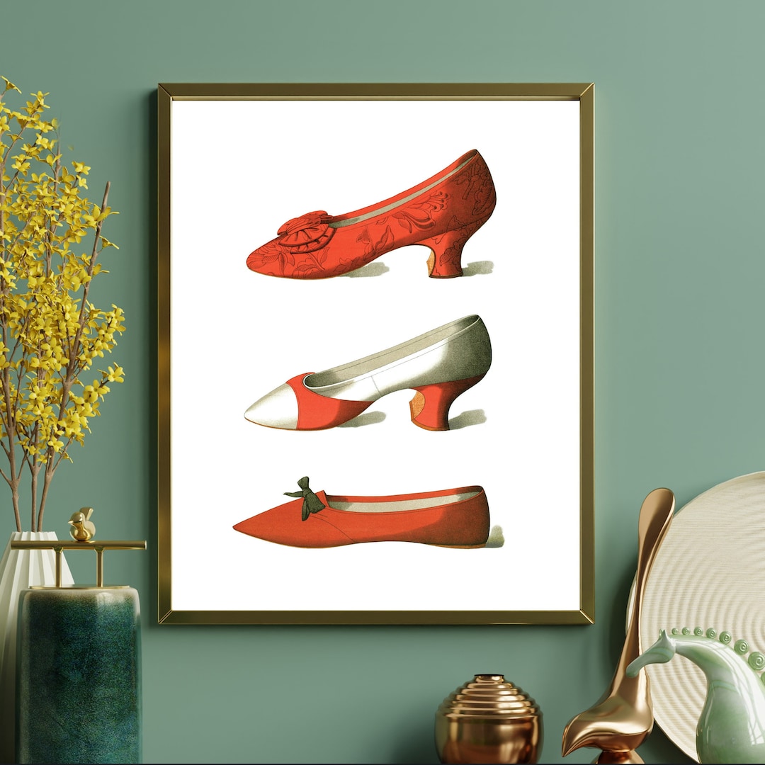 Vintage Red Heels Print, Vintage Fashion, 1930s Fashion Art, Vintage ...