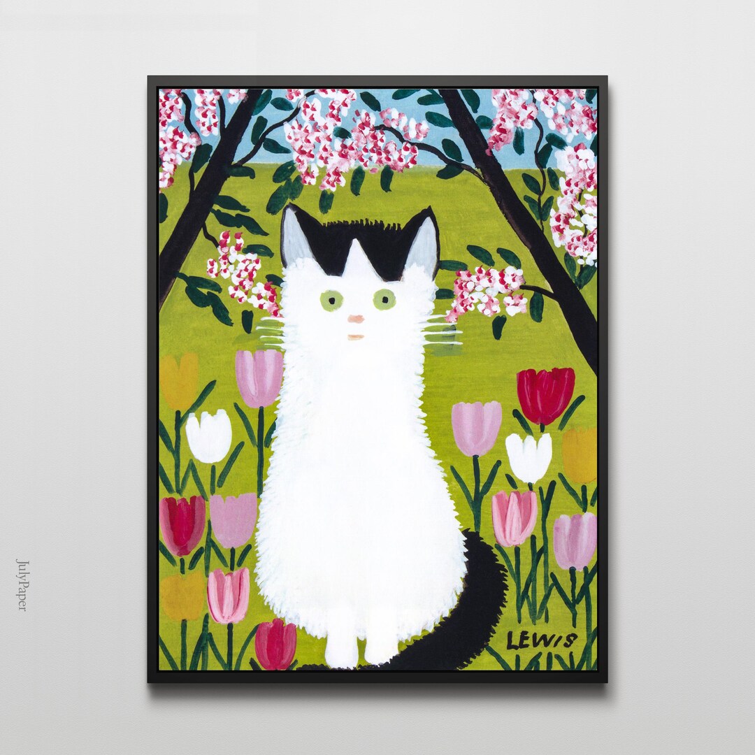Black and White Cat by Maud Lewis Art Print - Etsy