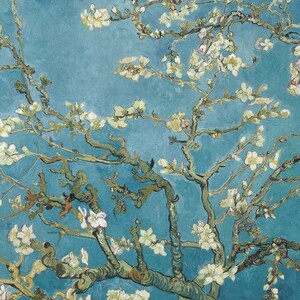 Almond Blossom by Vincent Van Gogh, Almond Flowers in Blue Painting ...