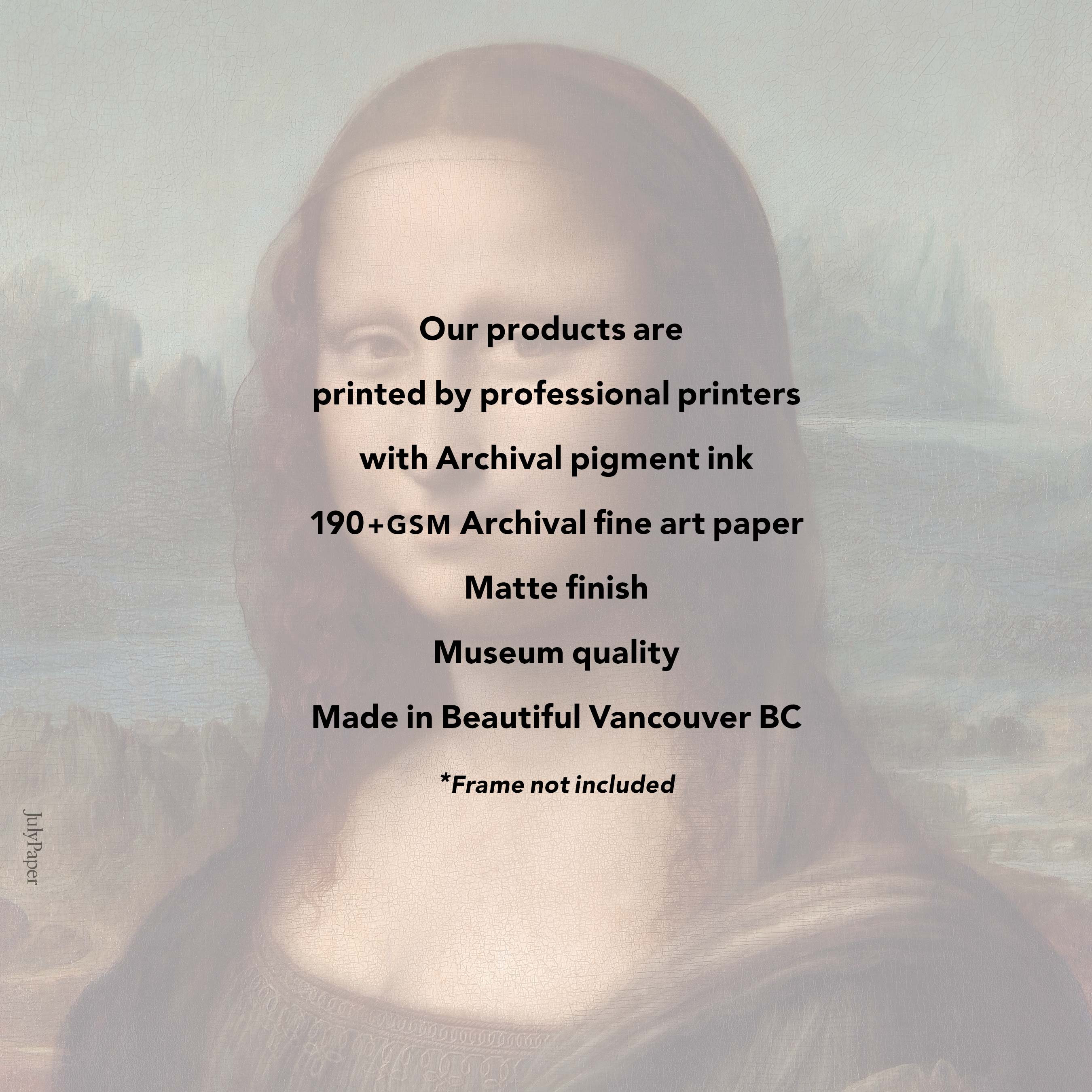Leonardo Da Vinci Mona Lisa Print Museum-quality Art Reproduction ...