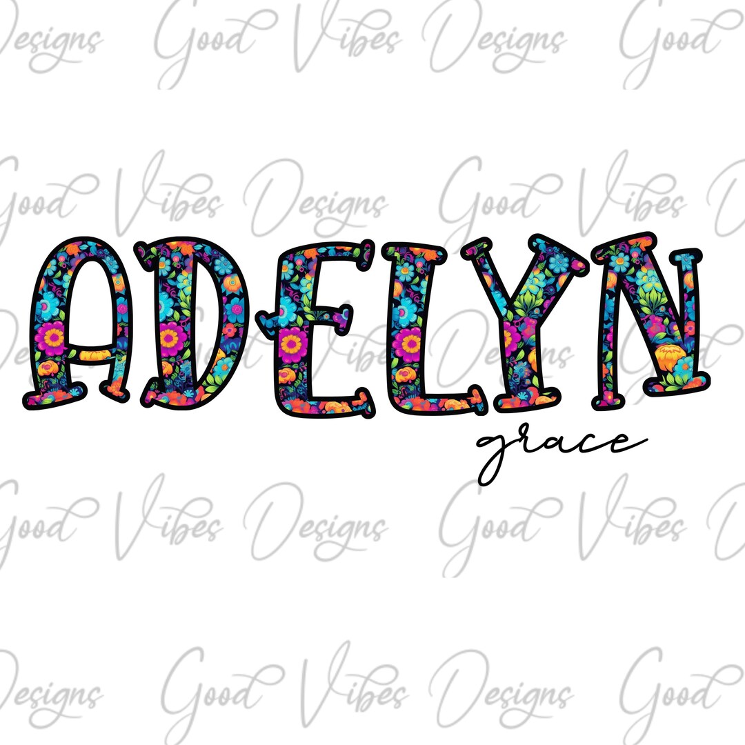 Custom Name PNG, Girl Sublimation Digital Download, Pink Shabby Chic ...