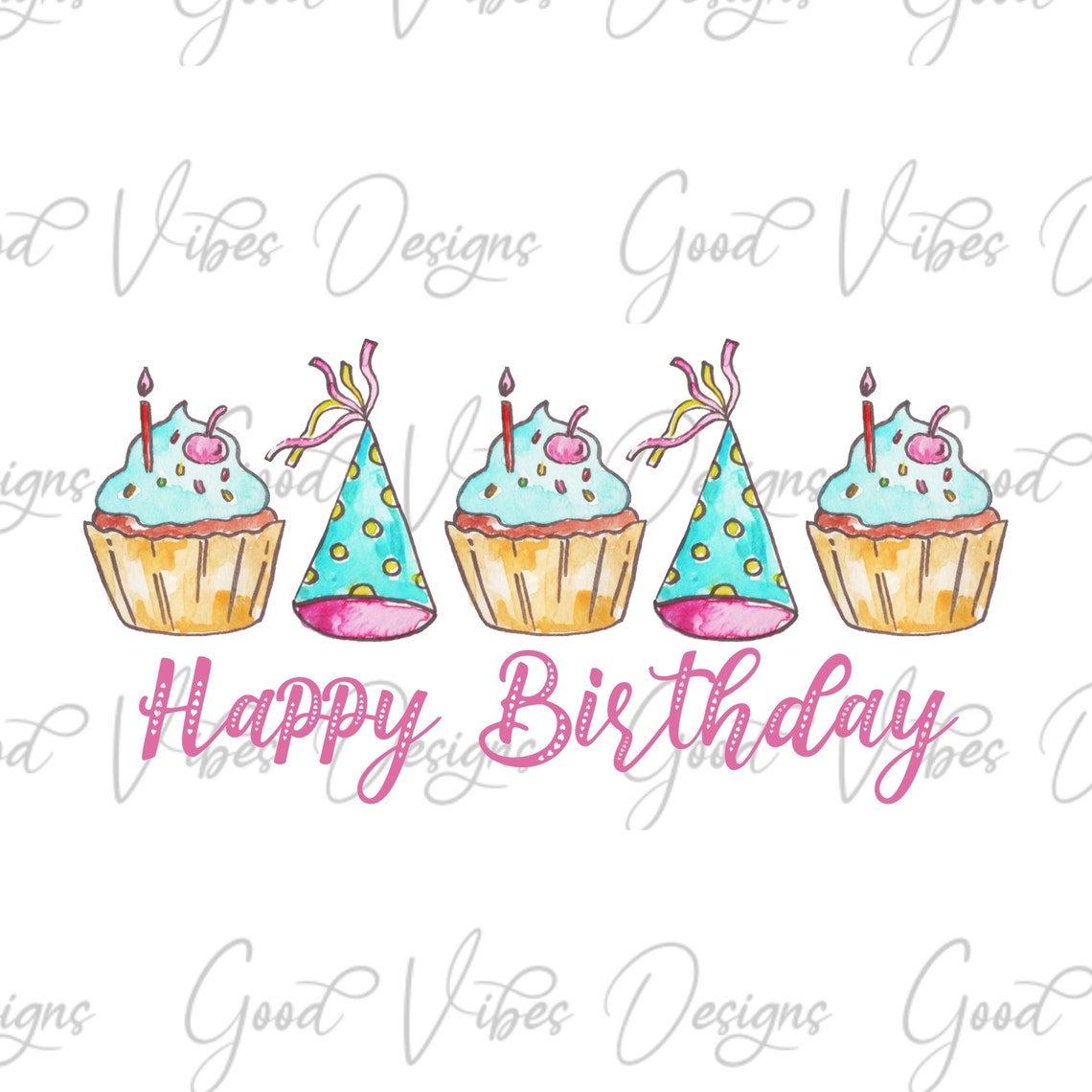 Happy Birthday Invitation PNG Sublimation Download, Girl Birthday Png ...