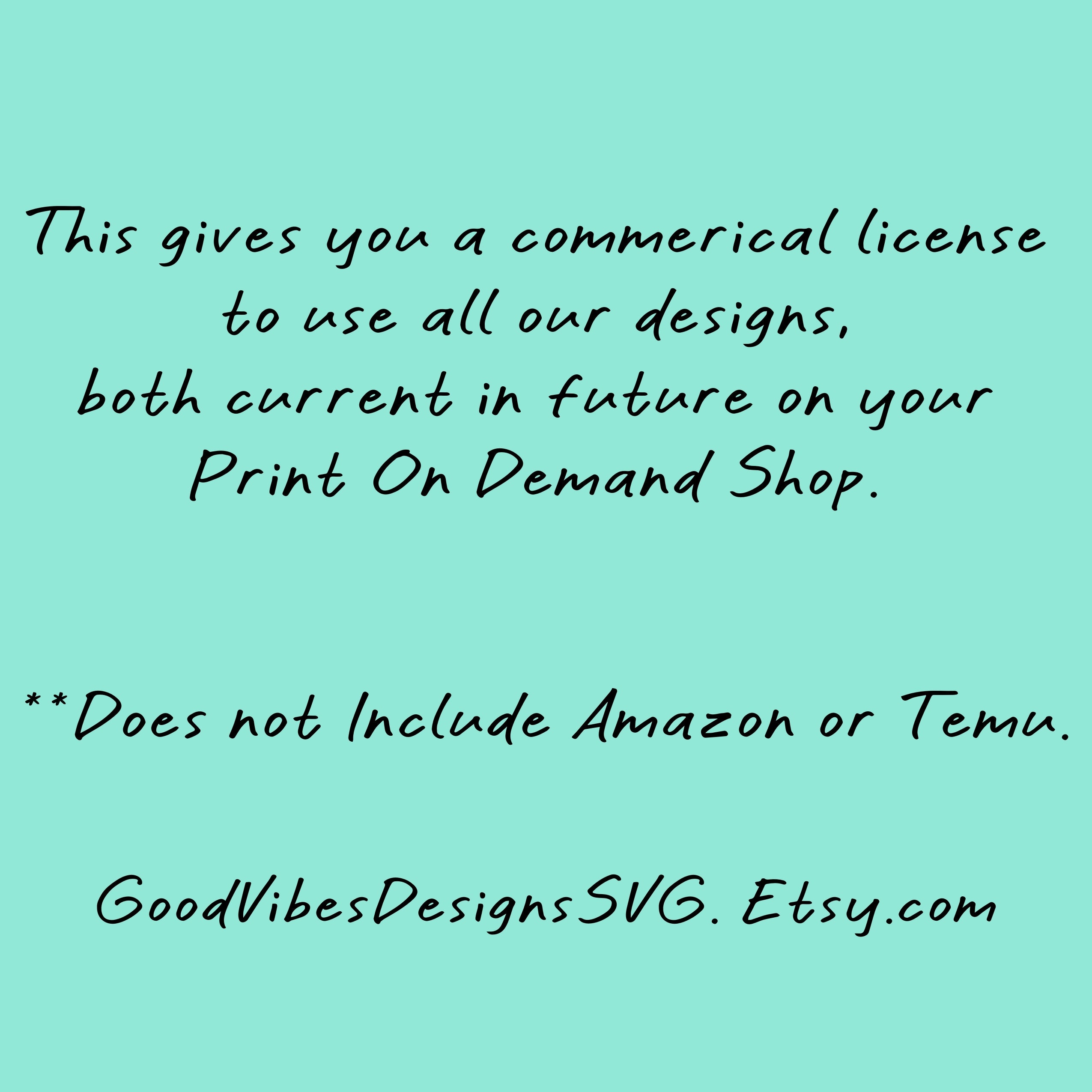Full Shop Extended Commercial License, POD License All Designs, Custom ...