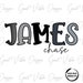 Custom Name PNG, Boy Sublimation Digital Download, Gray Letter Name ...