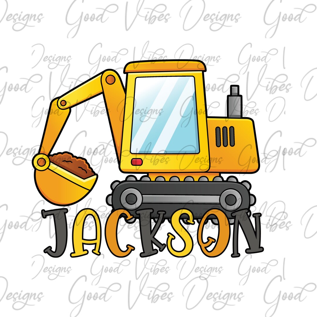 Custom Name Tractor PNG, Boy Tractor Sublimation, Truck Name ...