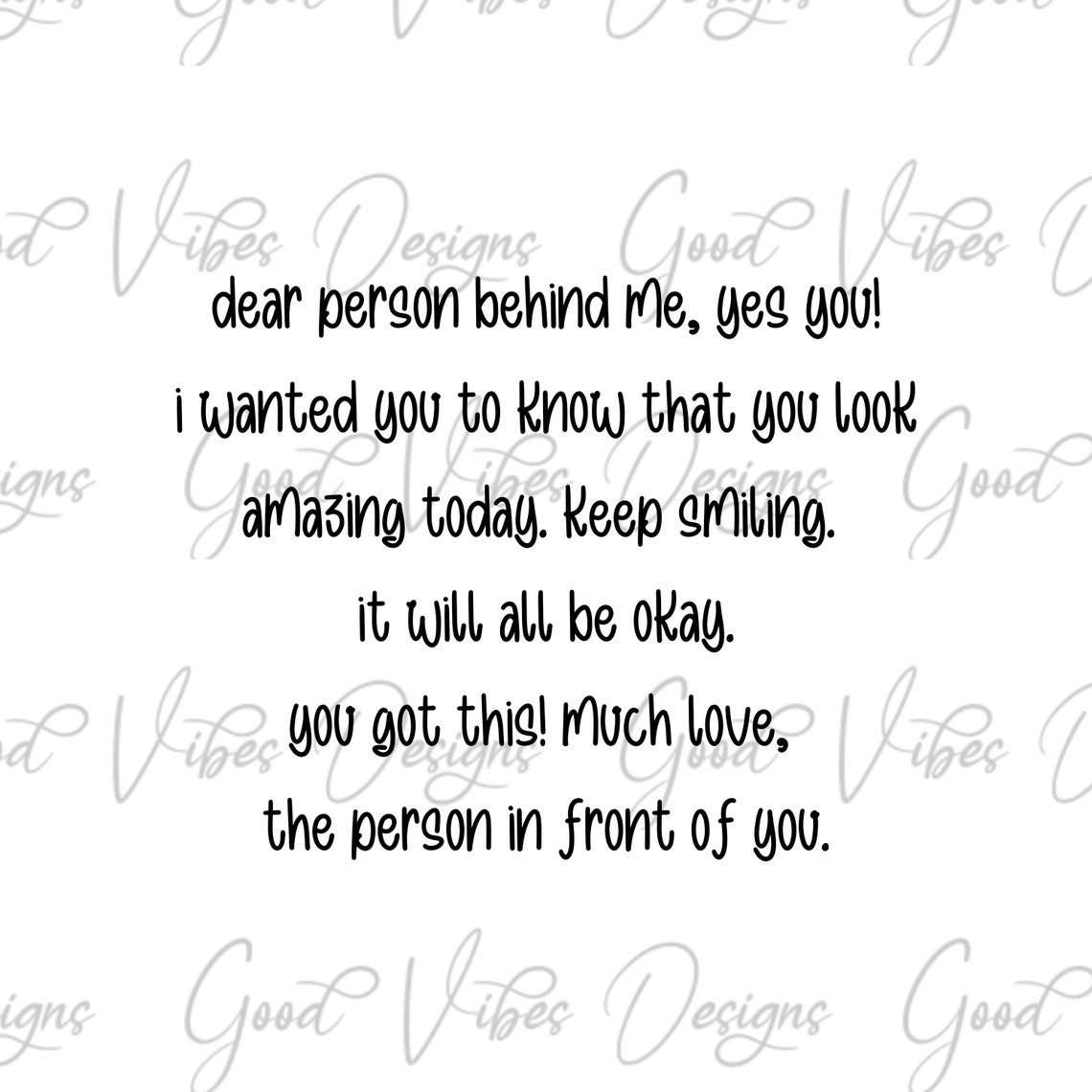 Dear Person Behind Me Svg Be Kind to Others Svg Back of - Etsy