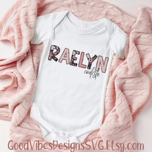 Custom Floral Name Png, Dusty Rose Vintage Floral Font, Custom Floral ...