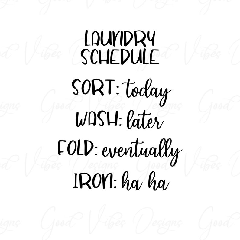 Laundry Schedule Sign SVG Laundry Sign SVG Laundry Schedule - Etsy