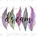Feather PNG Sublimation, Feather Shirt, Inspirational T Shirt, Dream ...