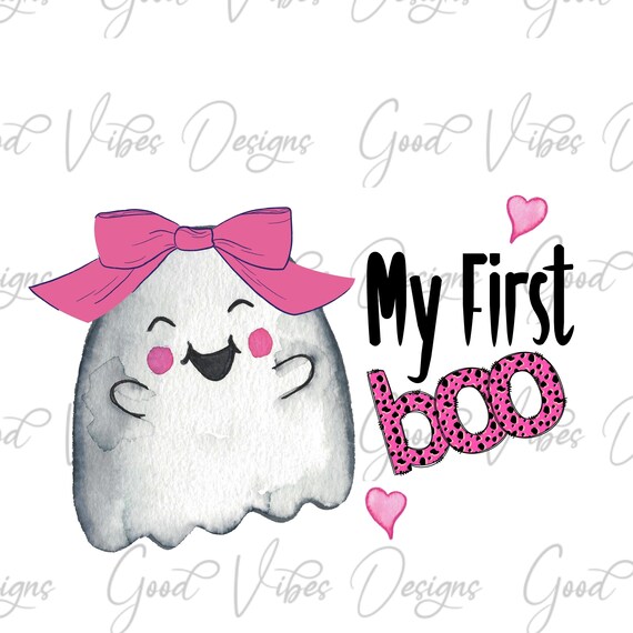 My First Boo PNG Sublimation Clipart 1st Halloween Png Ghost - Etsy
