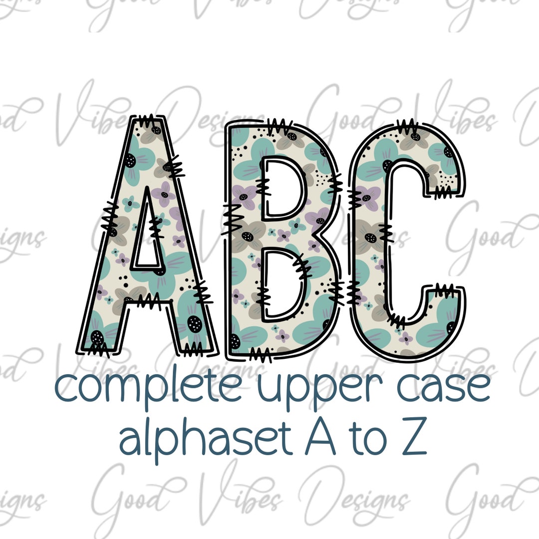 Floral Alphabet, Purple Floral, Flower Design Alphabet, Unique Alphabet ...