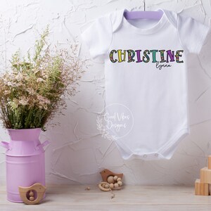 Custom Floral Name Png, Purple Green Vintage Floral Font, Custom Floral ...