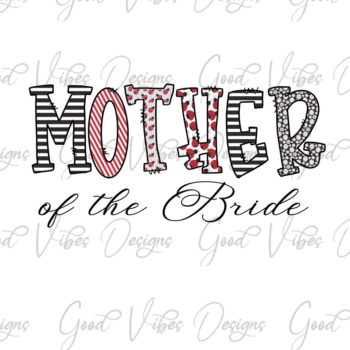 Mother of the Bride PNG and Sublimation Design Mom of the | Etsy