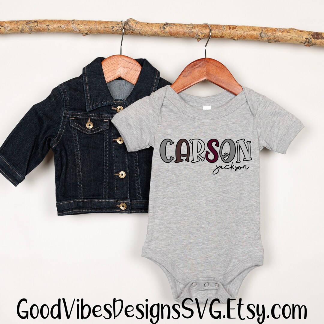 Custom Name PNG, Boy Sublimation Digital Download, Grey Burgundy ...