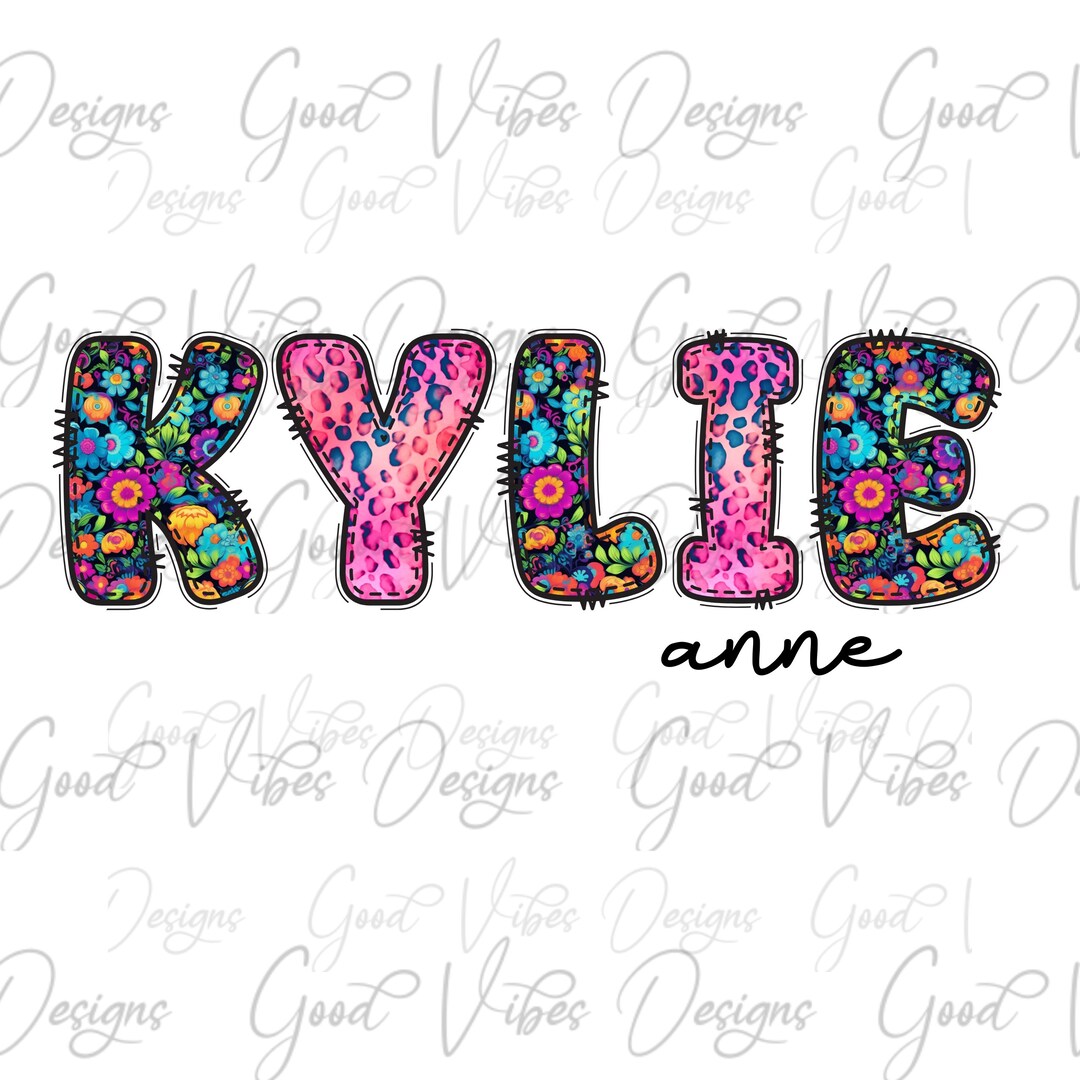 Custom Name PNG, Girl Sublimation Digital Download, Pink Shabby Chic ...
