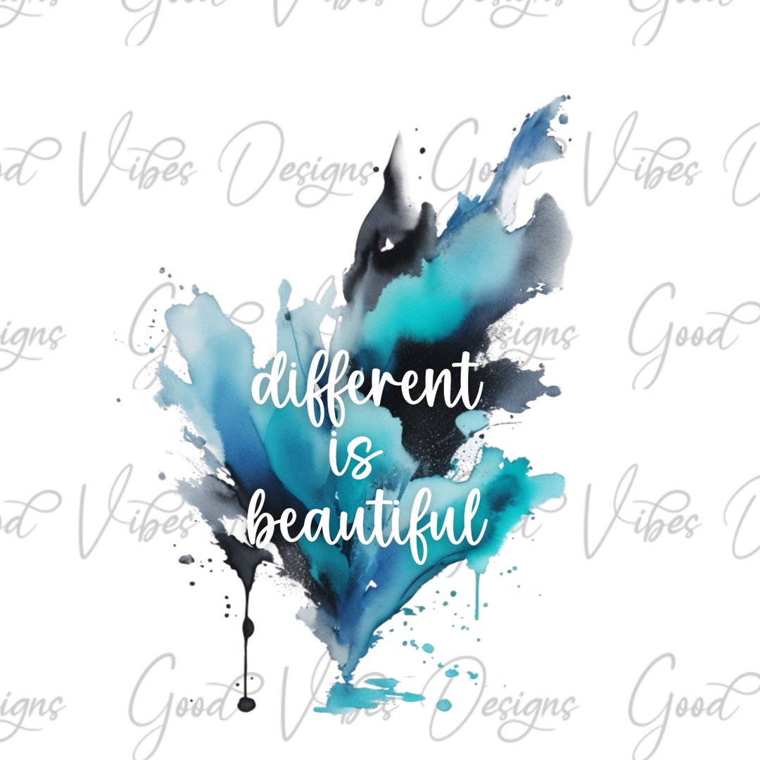 Different is Beautiful Png, Different Not Less PNG, Autism Clipart ...