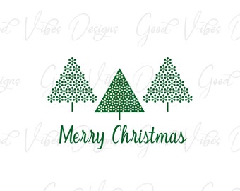 Merry Christmas With Purple Trees PNG Download Sublimation | Etsy