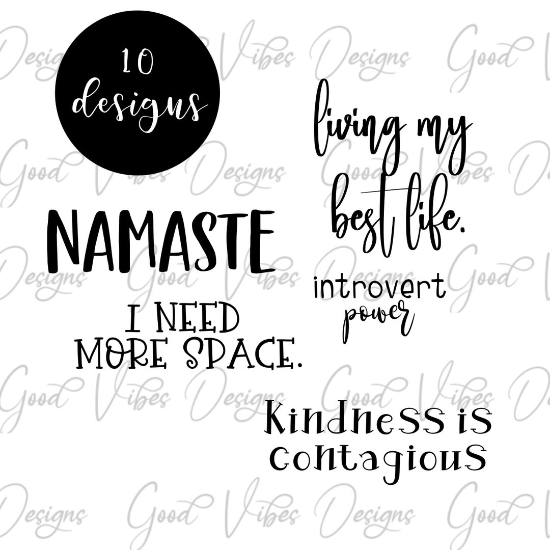 10 Svg Cutfiles Bundle Positive SVG Bundle Quote SVG Bundle - Etsy