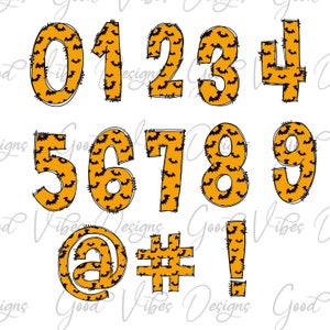 Halloween Alphabet Doodle Capital Letters PNG Download, Halloween Font ...