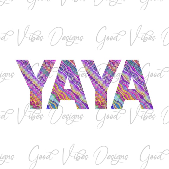 Yaya Vibrant PNG Sublimation Download Yaya Clip Art New - Etsy