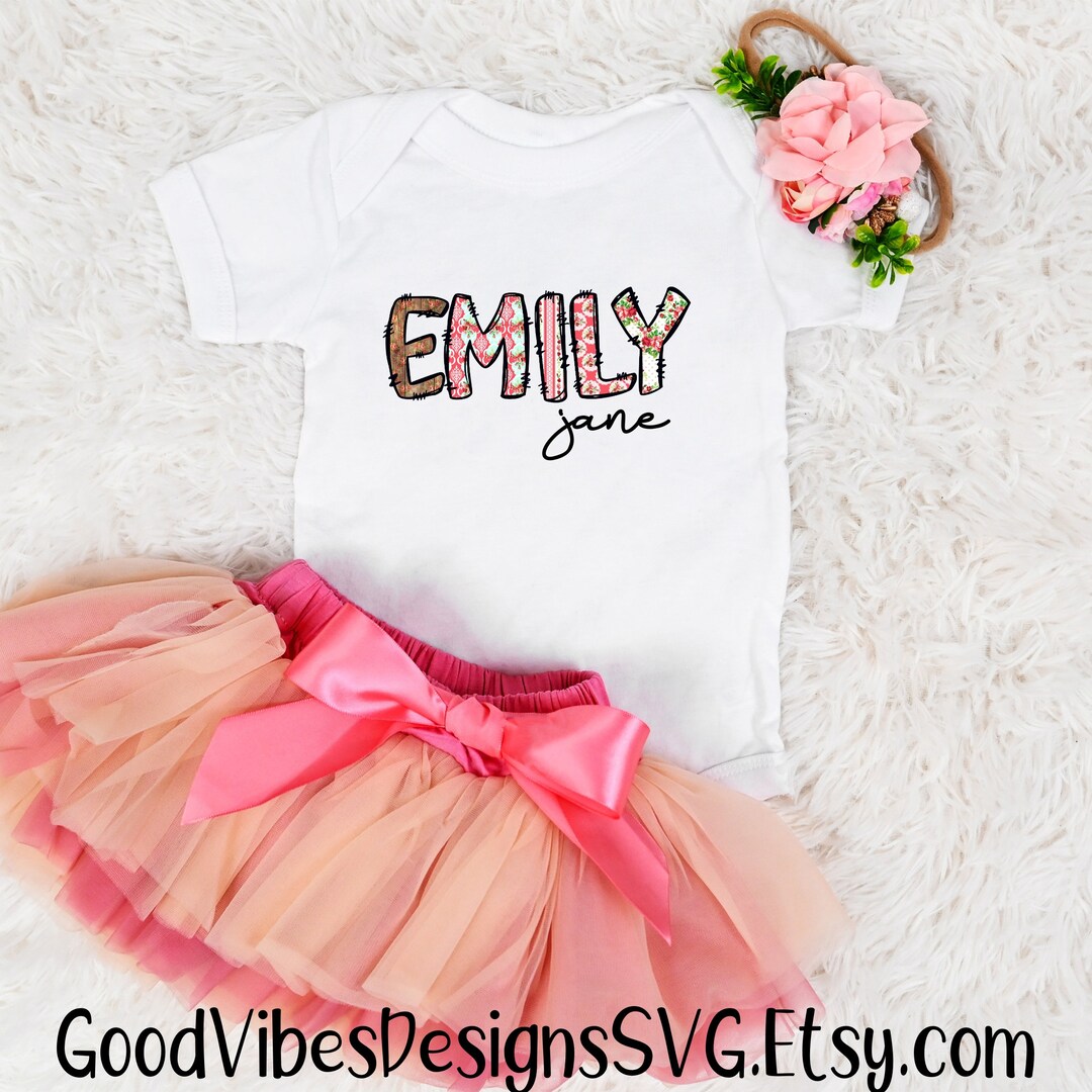 Custom Name PNG, Girl Sublimation Digital Download, Shabby Chic Name ...