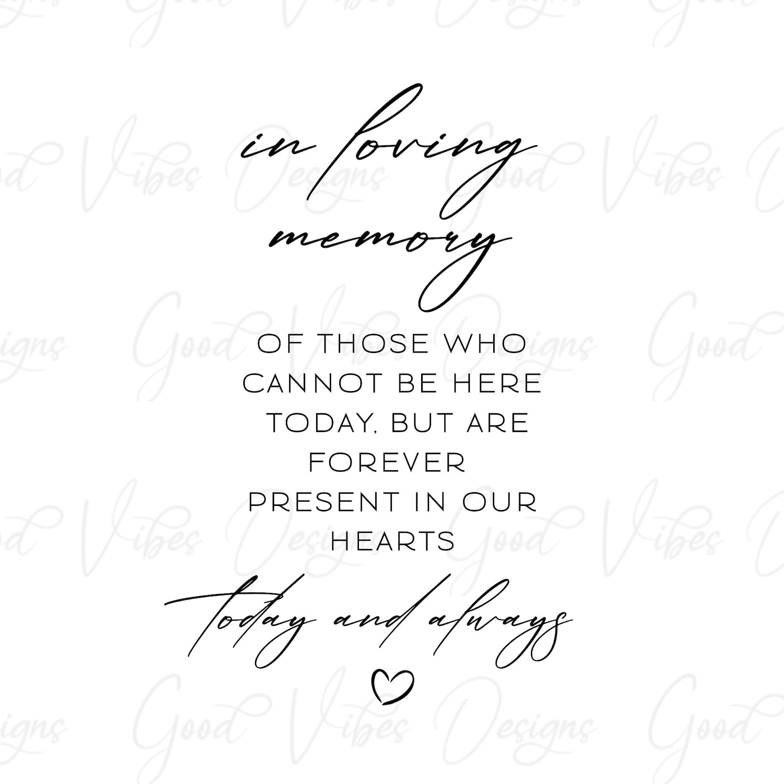 In Loving Memory Svg Memorial Svg Memory Svg Wedding Svg - Etsy