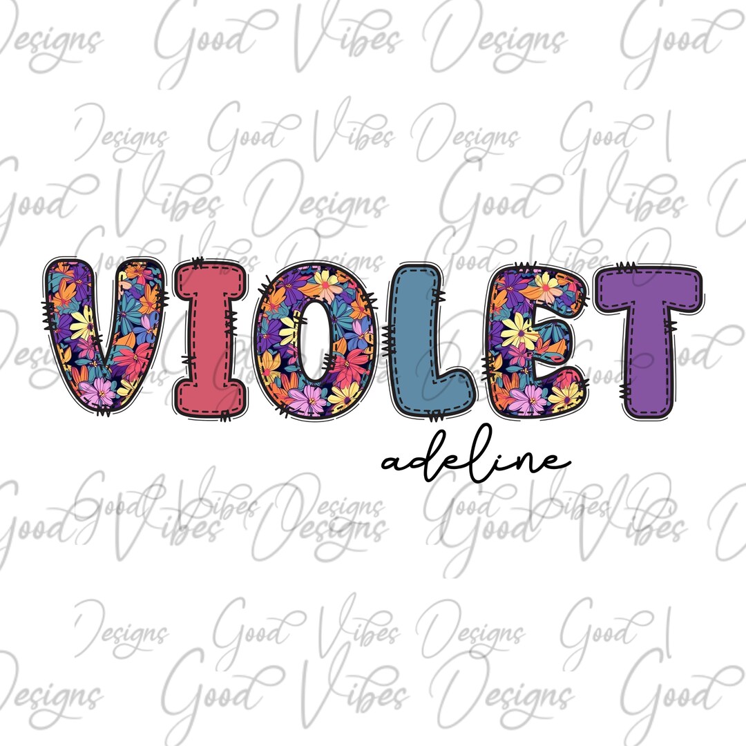 Custom Name PNG, Girl Sublimation Png Download, Lavender Purple Retro ...