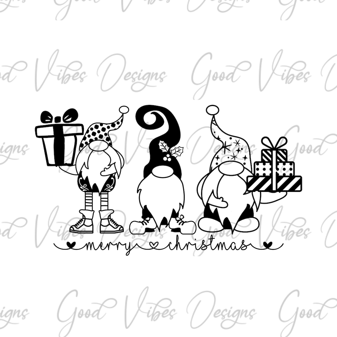 Gnomes Merry Christmas SVG, Gnomes Cut File, Christmas Gnomes Svg ...