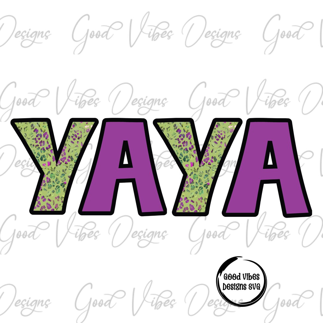 YAYA in Floral Leopard, Yaya Clipart, Yaya Leopard Png, Yaya Leopard ...