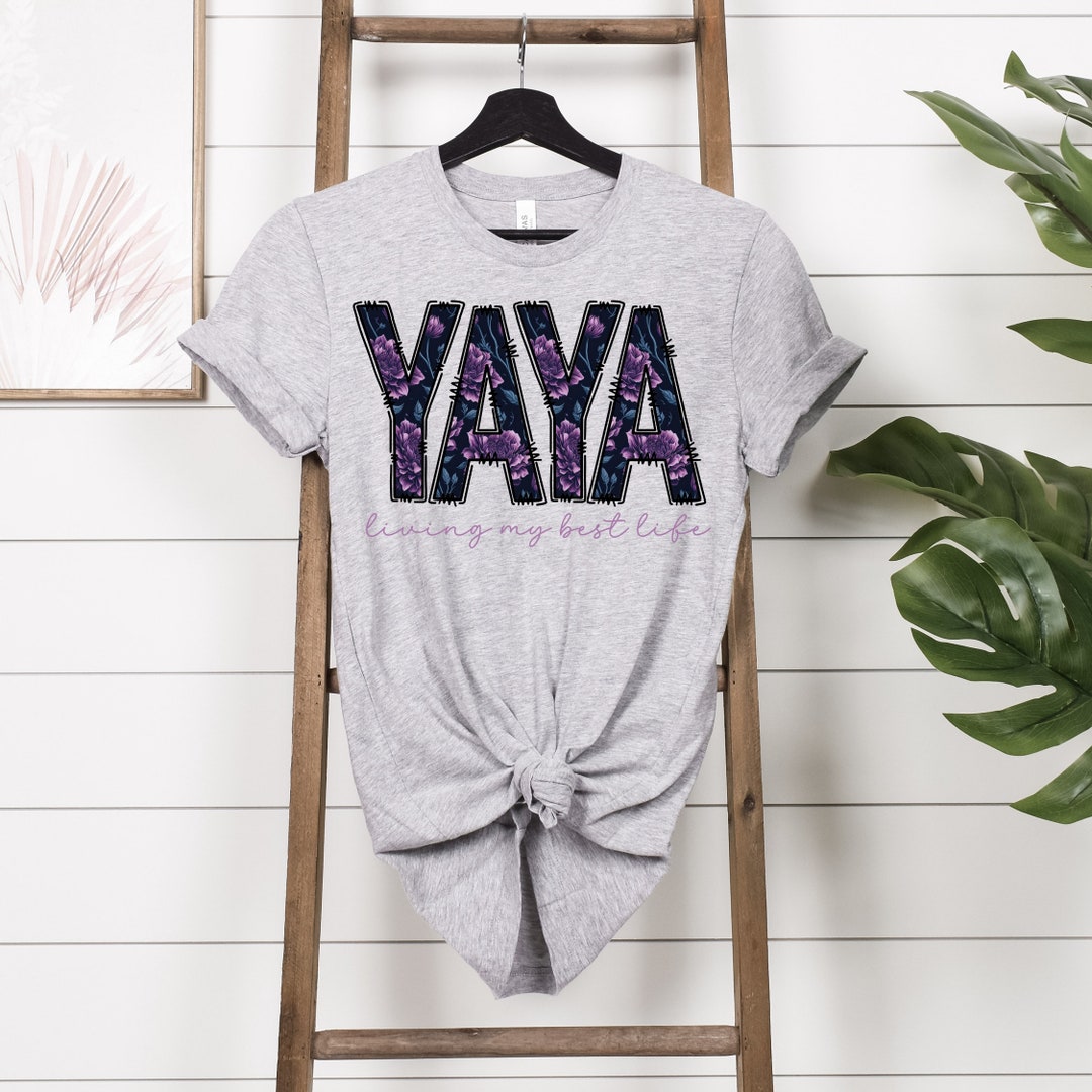 Yaya Purple Flower Design PNG Sublimation, Floral Yaya Png, New Yaya ...