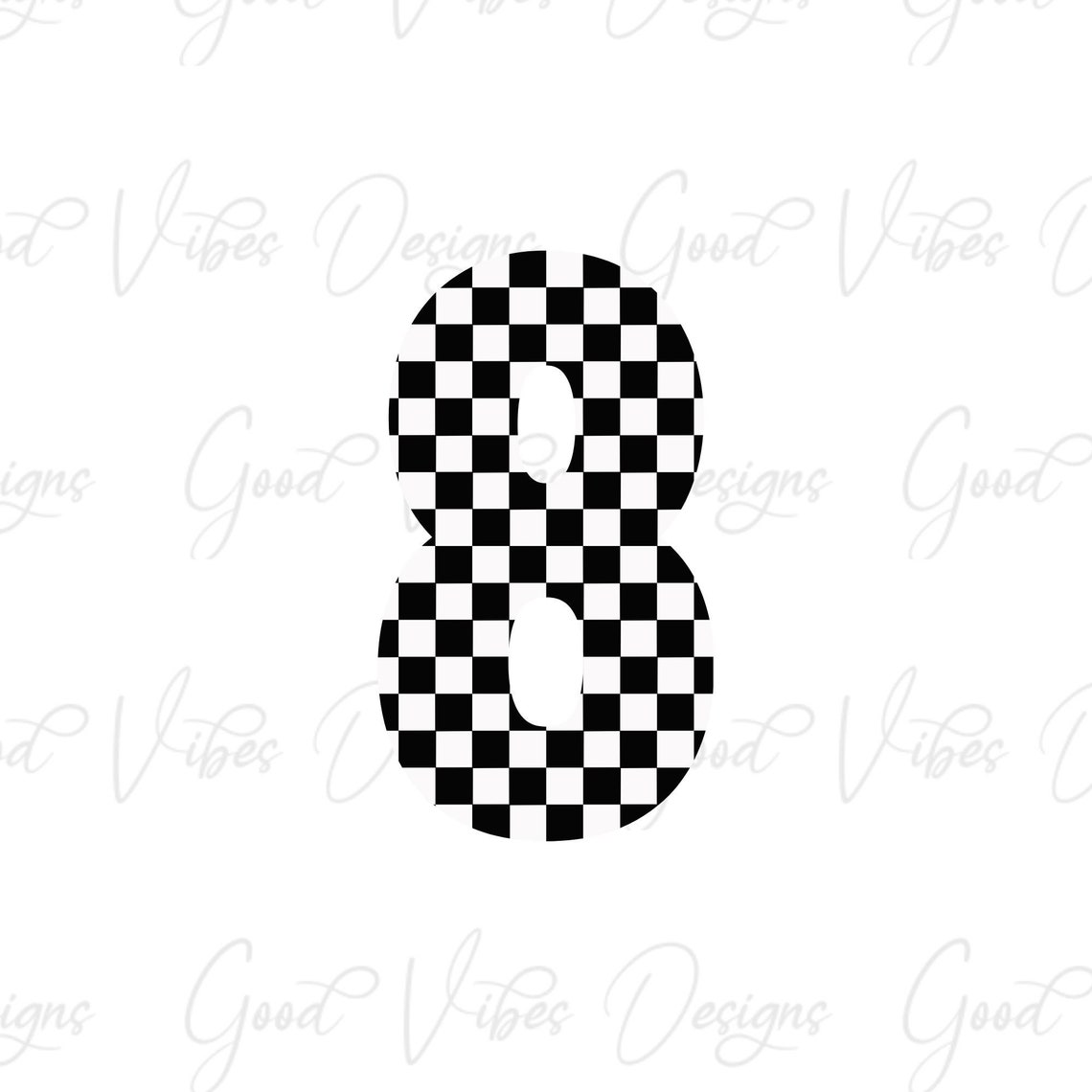 Checkered Flag Themed Numbers PNG Download Sublimation | Etsy
