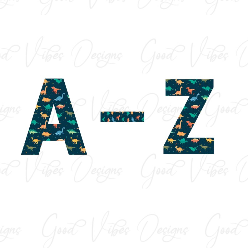 Dinosaur Themed Alphabet Themed Alphabet Dinosaurs - Etsy