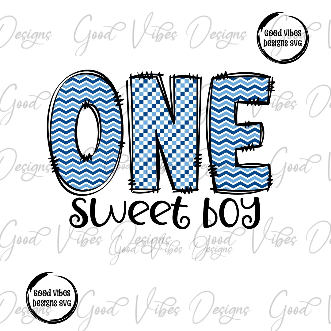 Birthday Boy ONE Png, 1st Birthday Blue PNG, Blue Birthday Striped PNG ...