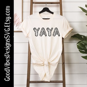 Yaya Floral Font Svg, Yaya Svg, Yaya Noun Svg, Grandmother Svg, Grandma ...