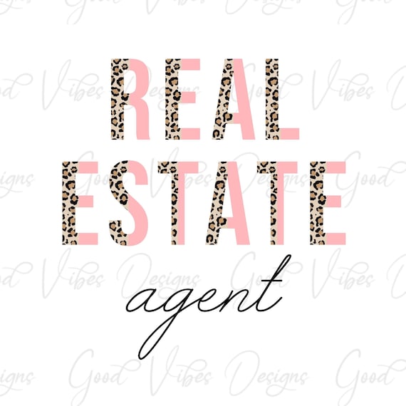 Real Estate Agent Pink Leopard PNG Download Sublimation | Etsy