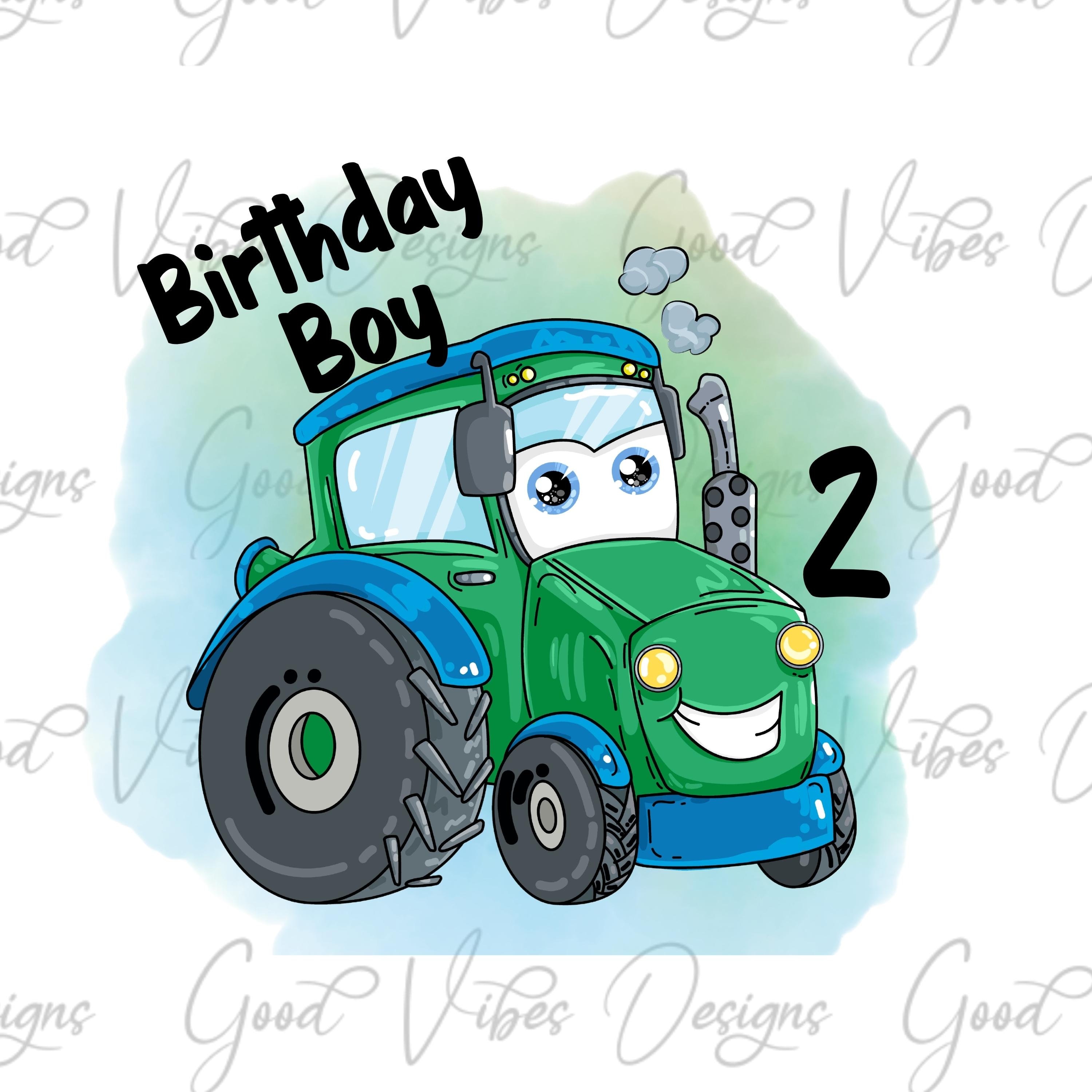 2nd Birthday Boy PNG, Tractor Birthday Png, 2 Year Old Shirt Png, Boy ...