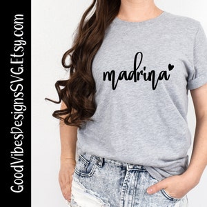 Madrina Svg, Godmother Svg, Madrina Shirt Svg, New Godmother Svg ...