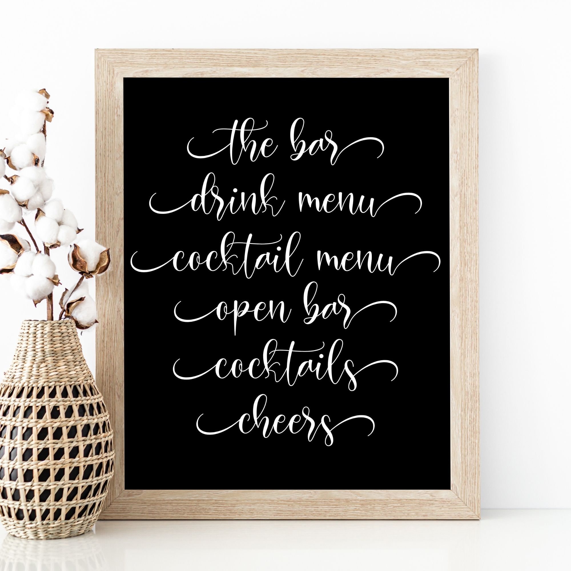 The Bar Svg Open Bar Svg Cocktail Menu Svg Drink Menu Svg | Etsy