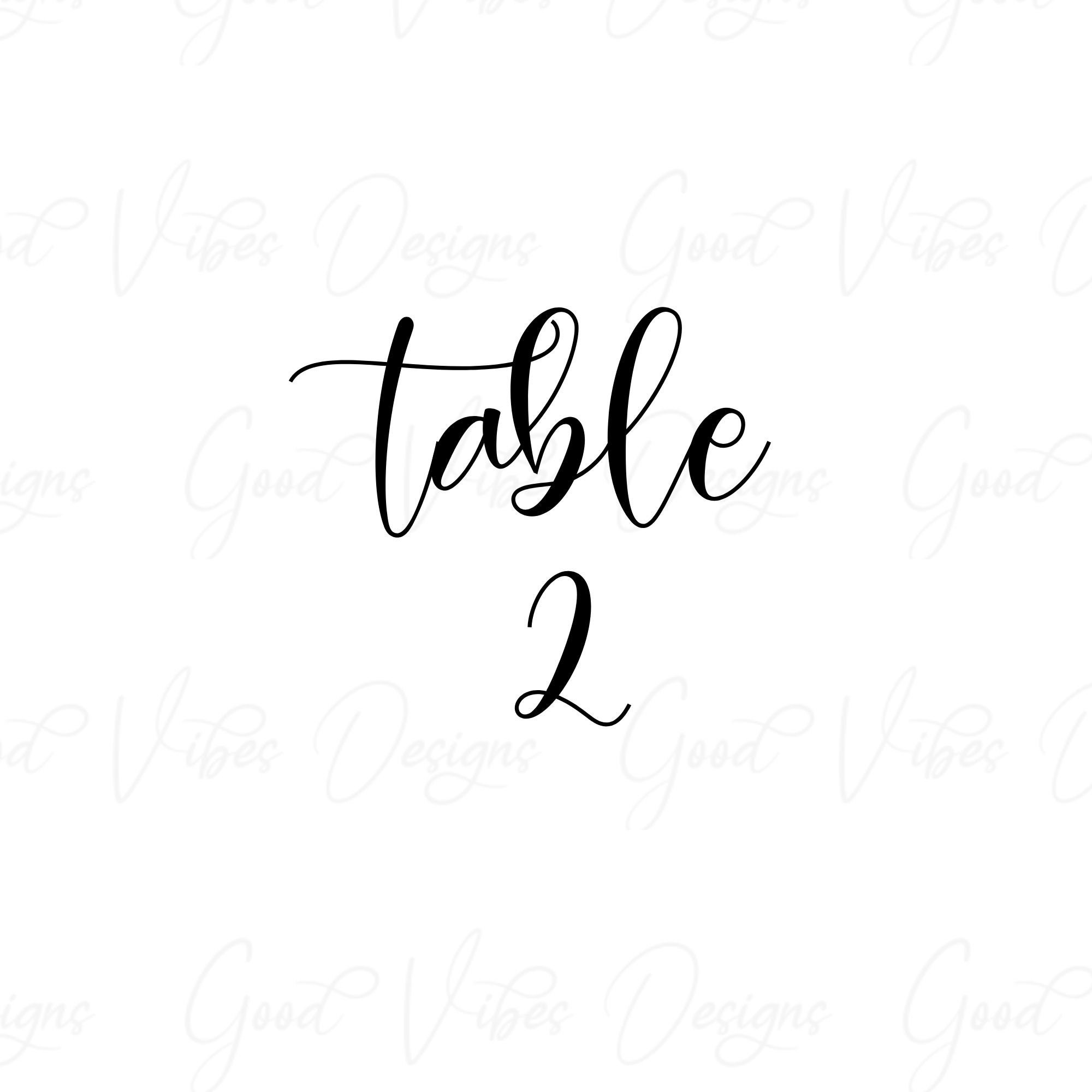 Table Numbers 1 30 Svg Wedding Tables Svg Party Tables Svg - Etsy