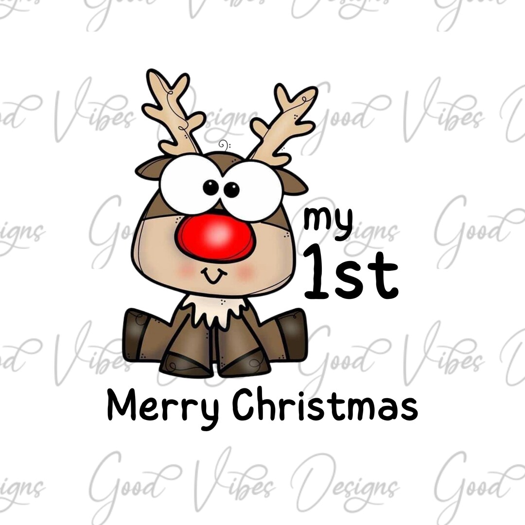 My 1st Merry Christmas PNG, First Christmas png, 1st Christmas png ...