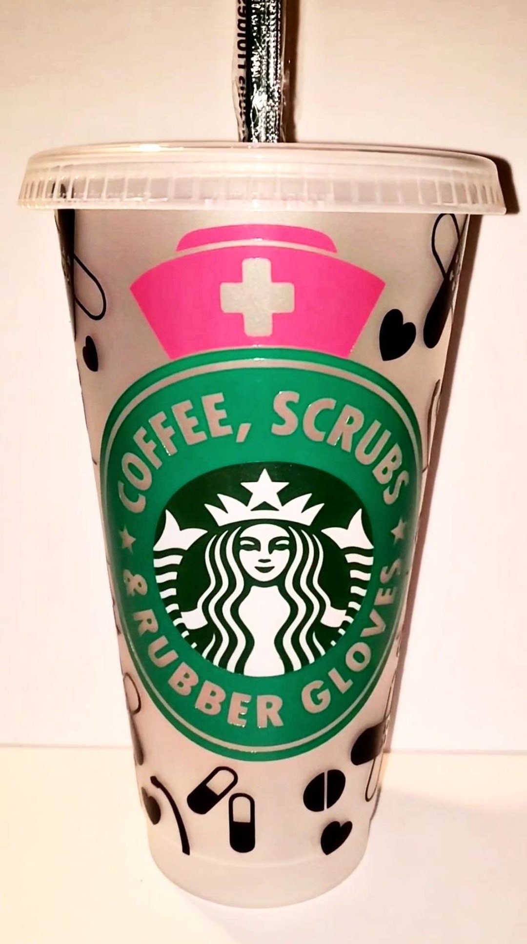 Coffee Scrubs and Robber Gloves Starbucks Cold Cup Tumbler - Etsy