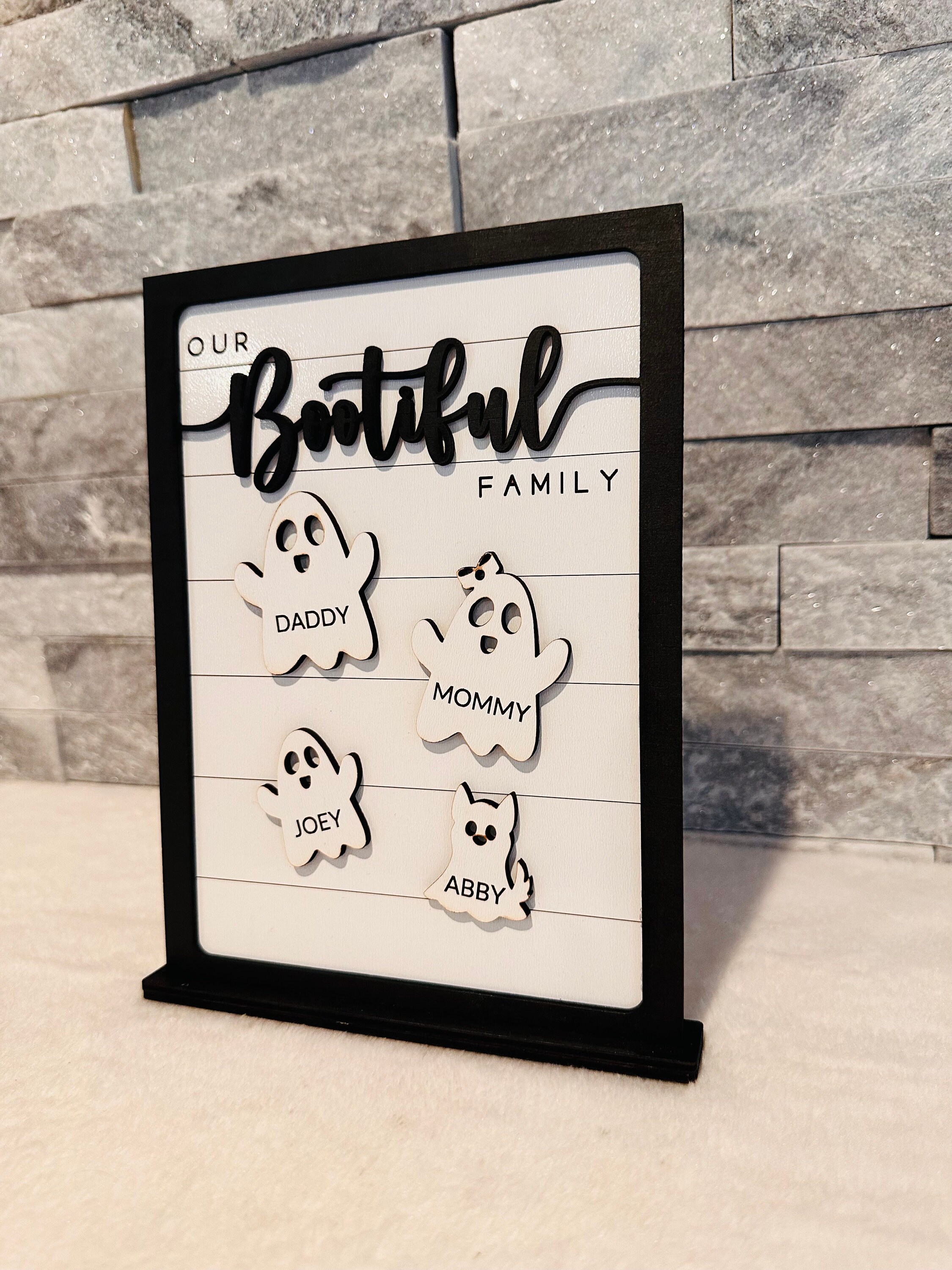 Halloween Family Sign, Our Bootiful Family Sign, Personalized Halloween ...