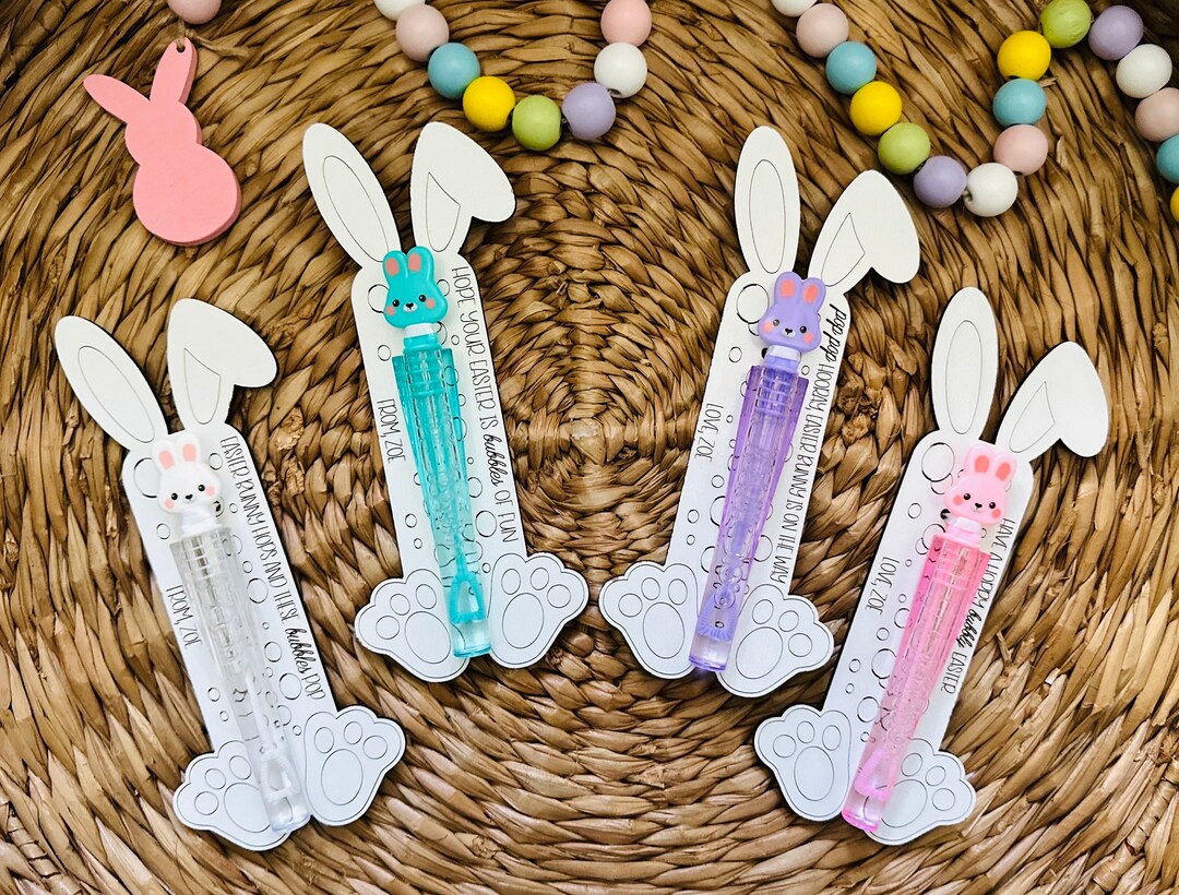 Personalized Easter Bubble Cards • Class Bubbles • Easter Favors ...