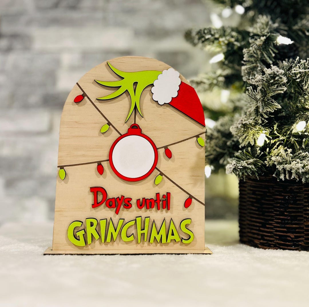 Grinch Christmas Countdown • Christmas Countdown Sign • Grinch Decor ...