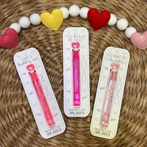 Personalized Valentine's Day Bubble Cards • Class Bubbles • Valentine ...