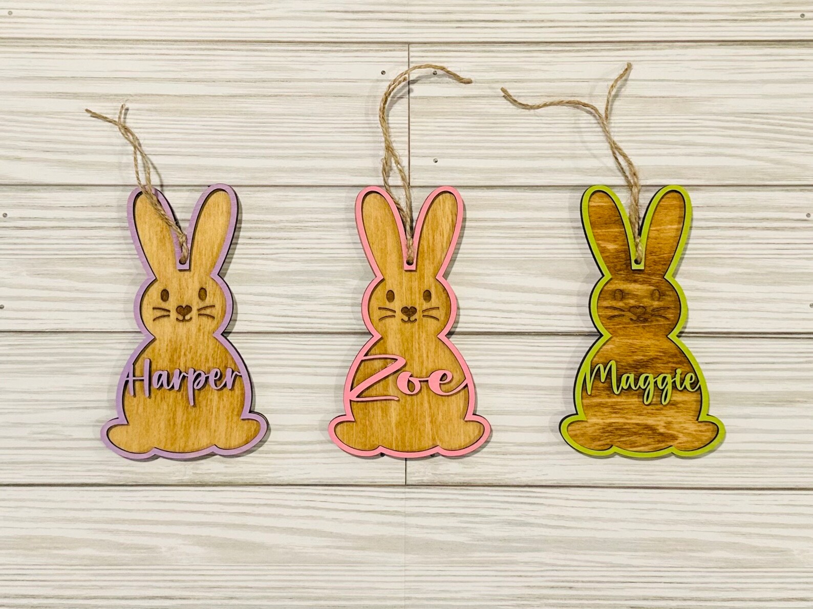 Personalized Easter Name Tags • Custom Easter Tags • Spring Name Tags ...