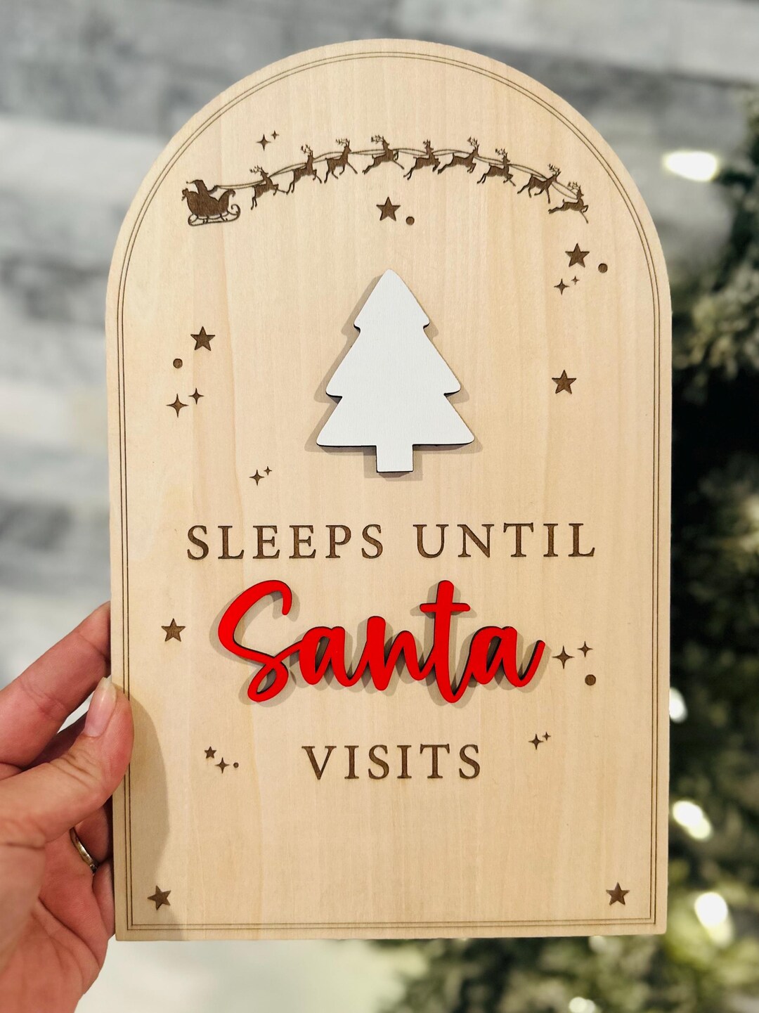 Christmas Countdown Sign • Santa Countdown Board • Countdown to Santa ...